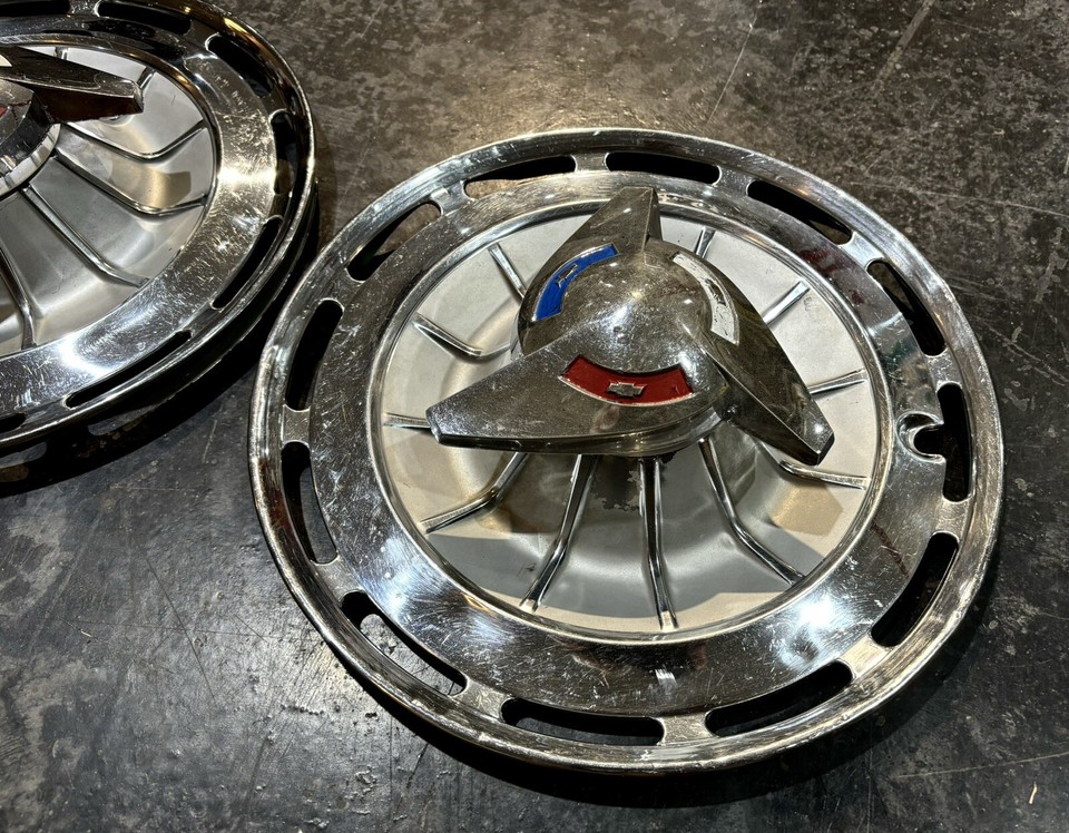 1962 Chevrolet Impala SS Spinner Wheel Covers Hubcaps 14 inch PAIR | eBay
