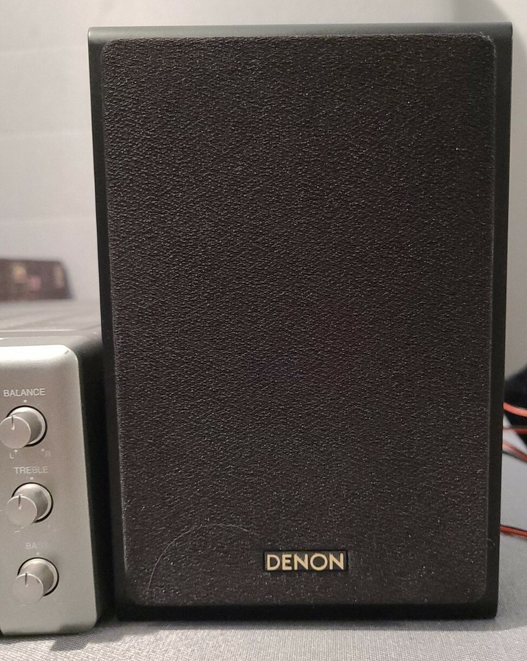 Denon Micro Stereo System UDRA-M10 AM/FM Tuner Receiver w/2 Speakers SC ...