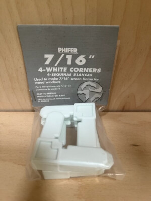 Phifer Screen Frame Corners 7/16" White 4 Pack 3021668 | eBay
