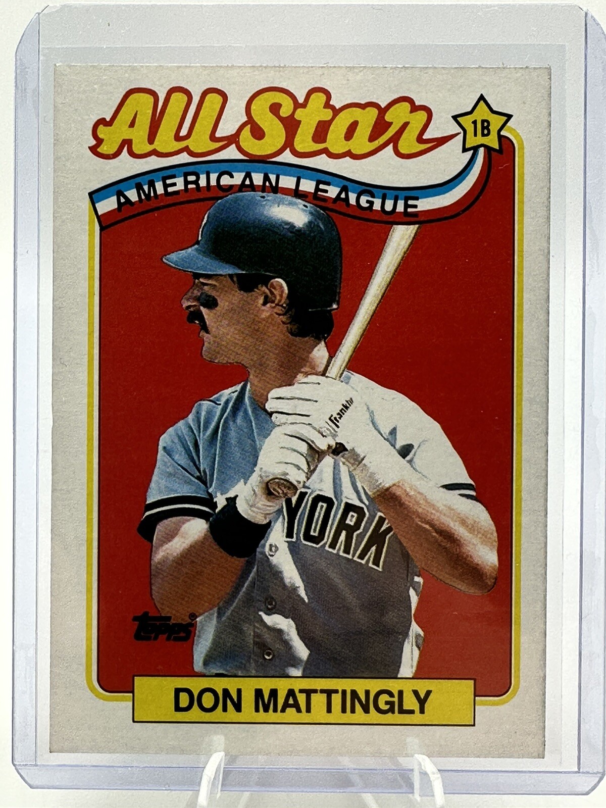 1989 Topps All Star Baseball Card DON MATTINGLY #397 New York Yankees ...