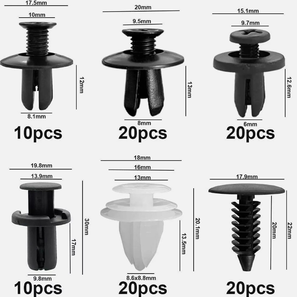 Parts Car /Bumper Body Clip Rivet Trim Molding Retainer Push Pin ...