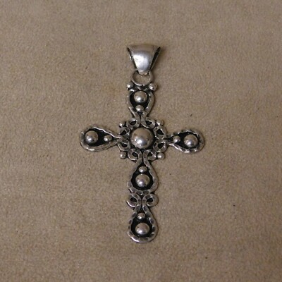 Beautiful Sterling Silver Cross Pendant + | eBay