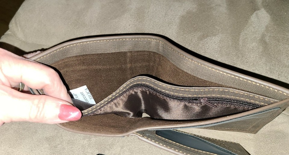 New Men's MENBENSE Classic Brown Leather Wallet Credit Card/ID/Photo ...