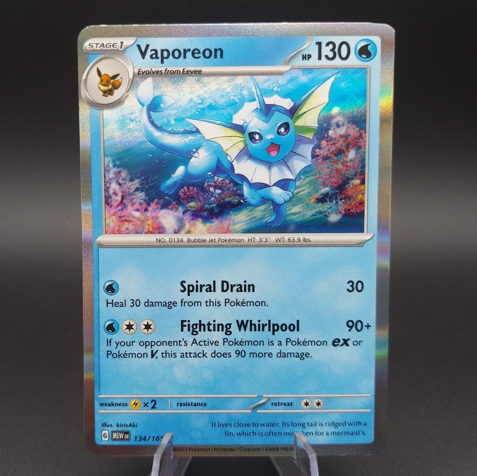Pokemon TCG Eeveelutions Complete 9 Card Set Near Mint Eevee Collection ...
