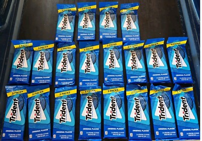 Trident Gum Original Flavor 20 Packs Of 3. 60 Packs Total BB 11/28/25 ...