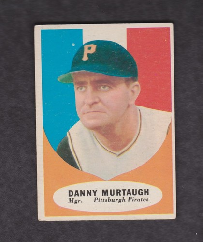 1961 Topps Baseball Card #138 Danny Murtaugh Pittsburgh Pirates EX+ O/C ...