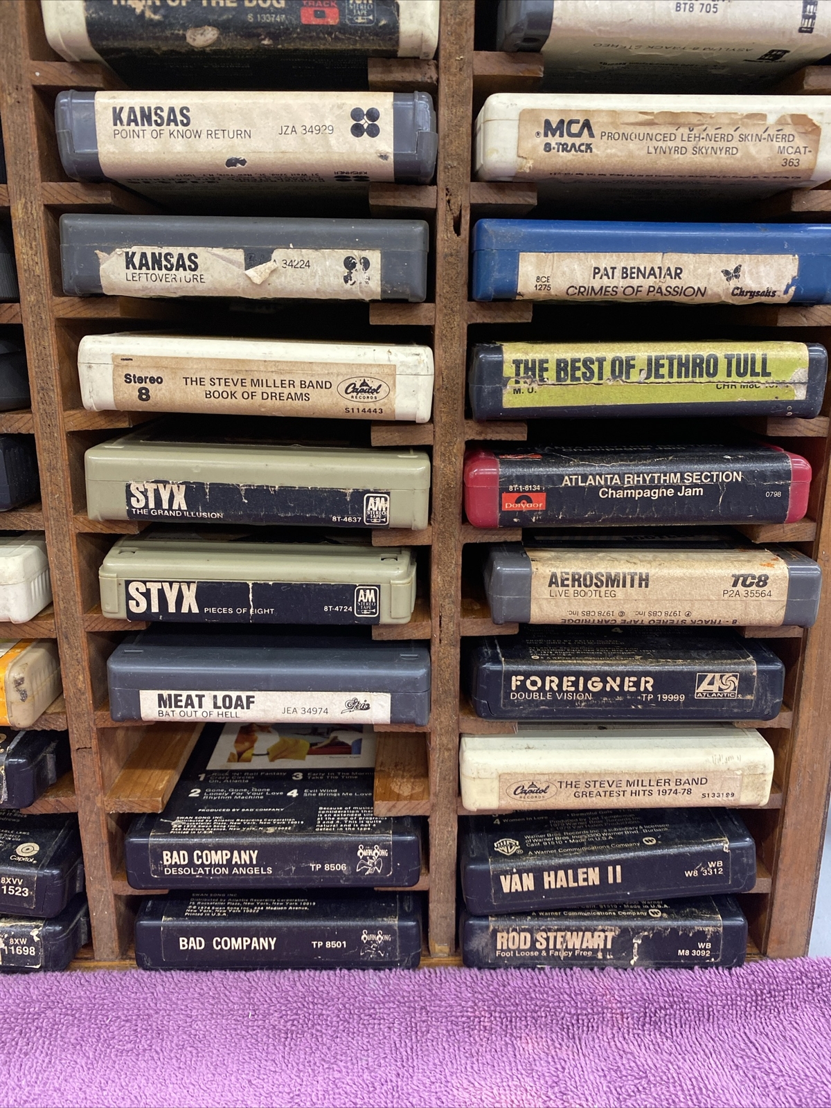 Lot of 33 Vintage 8 Track Tapes Rock Doors Nugent Styx Seger Untested ...