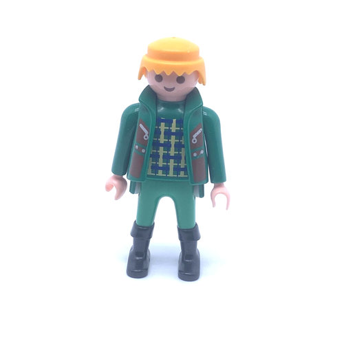 PLAYMOBIL * FORET * Homme Blond Garde Forestier Gilet Vert 4206 4971 ...