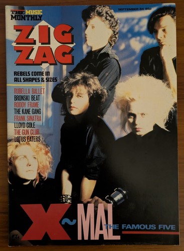 Zigzag Magazine Sep 84 Rubella Ballet X Mal Bronski Beat Lloyd Cole Gun ...