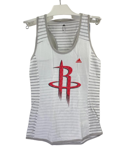 Adidas Women's Houston Rockets Stripe Racer Tank- White, Medium | eBay
