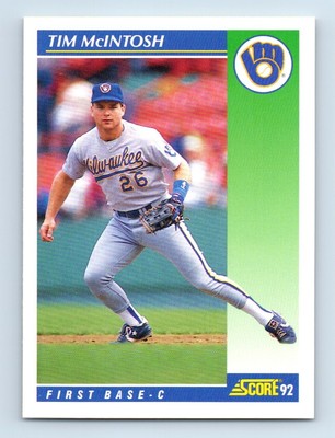 1992 Score Tim McIntosh Milwaukee Brewers #469 | eBay