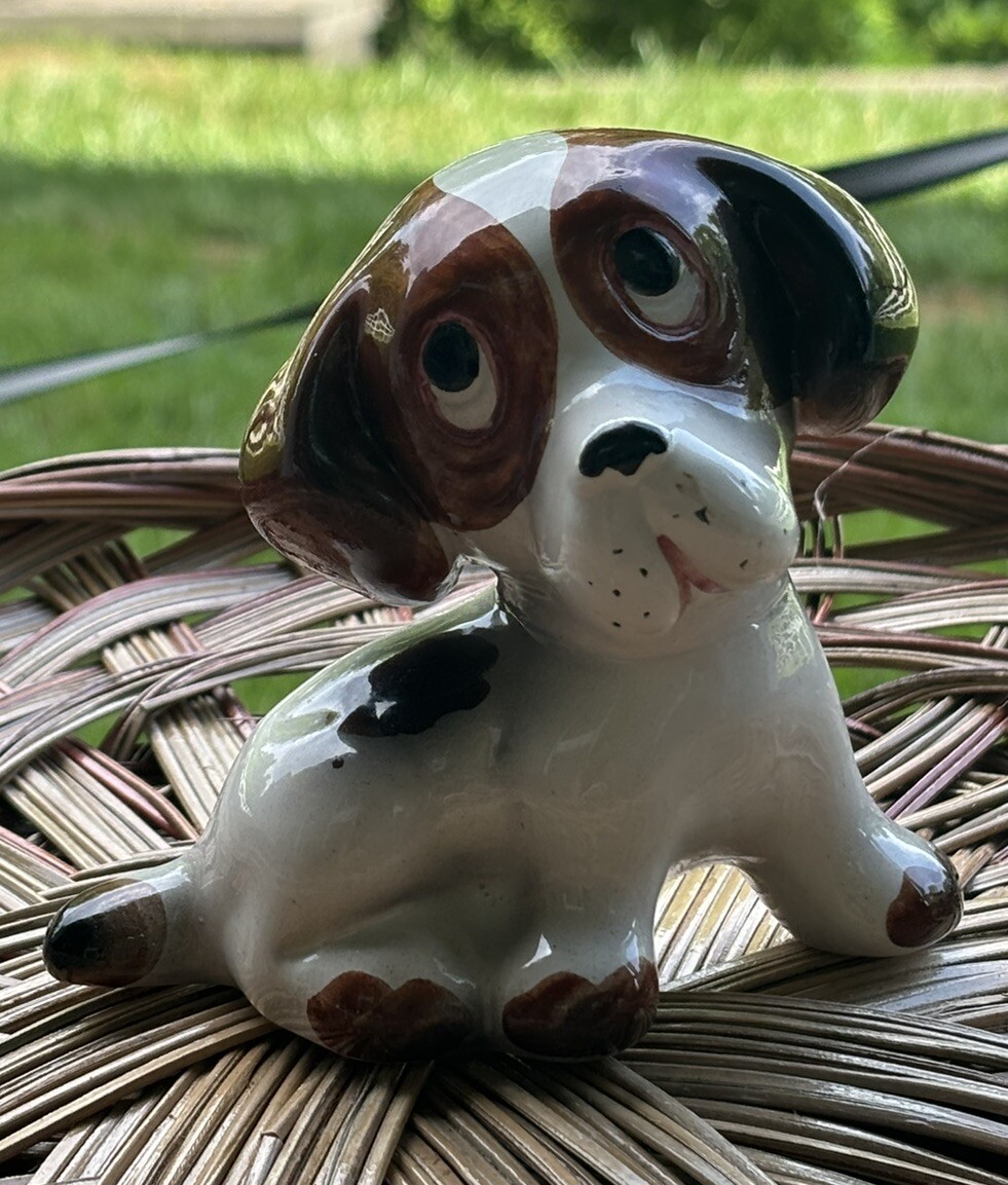 Large Ceramic Dog Statues Handpainted Glazed Ceramic Dog Sculpture,