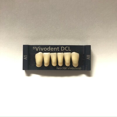 SR Vivodent DCL A1 - A8 Dental Laboratory Acrylic Denture Teeth Dental ...
