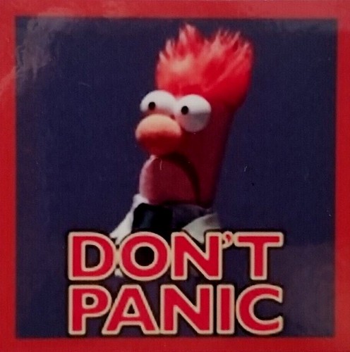 DON'T PANIC Becker Muppets Spaz Scientist Experiments Lab Coat BOOM ...