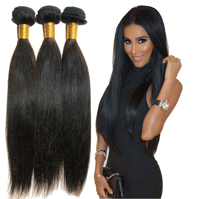8 inch short hair bundles 9A Brazilian Straight Human Hair 9 Bundles ...