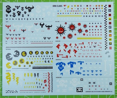 Transfer Sheet Orks Warhammer 40K | eBay UK