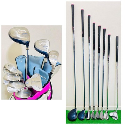 Ladies Callaway GEMS Club Set 1W 7W U5 7i 9i Sw Ch PT 8pc RH Women Golf ...