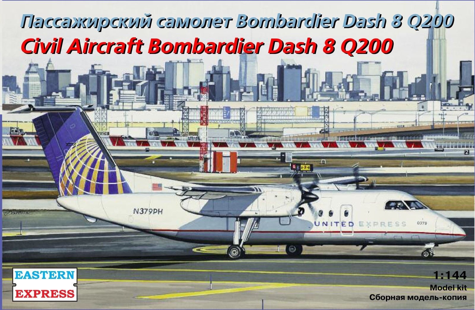 1/144 Eastern Express 144132 Bombardier Dash 8 Q200 United Express ...