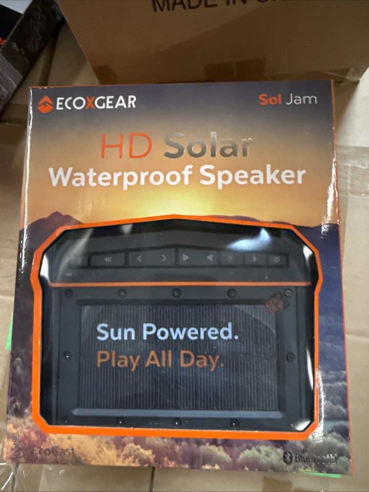 ECOXGEAR Sol Jam Solar-Powered Waterproof Bluetooth Portable Speaker ...