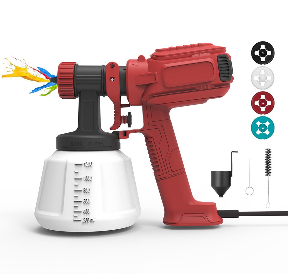 800W High Pressure Electric Paint Sprayer HVLP Paint Spray Gun For Wall ...