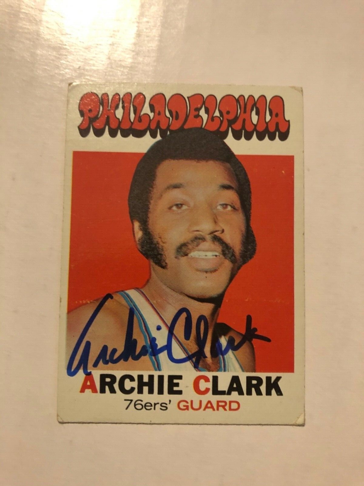 Philadelphia 76ers ARCHIE CLARK Signed Card | eBay
