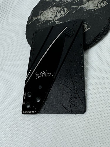 Original Ian Sinclair CardSharp Folding Credit Card Knife with Black ...