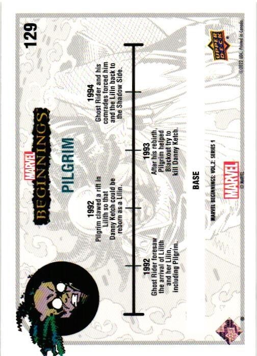PILGRIM #129 BASE 2023-24 UD Marvel Beginnings Volume 2 Series 1 Card ...