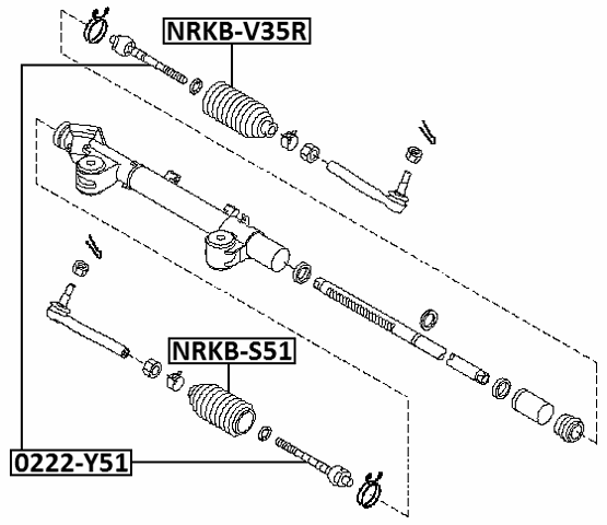 Fits Nissan Fuga Y51 2009- Steering Tie Rod OEM D8521-1MA0A | eBay