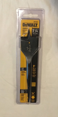 DeWalt DW1584 6" Spade Bit 1 1/4" Quick Change Shank | eBay