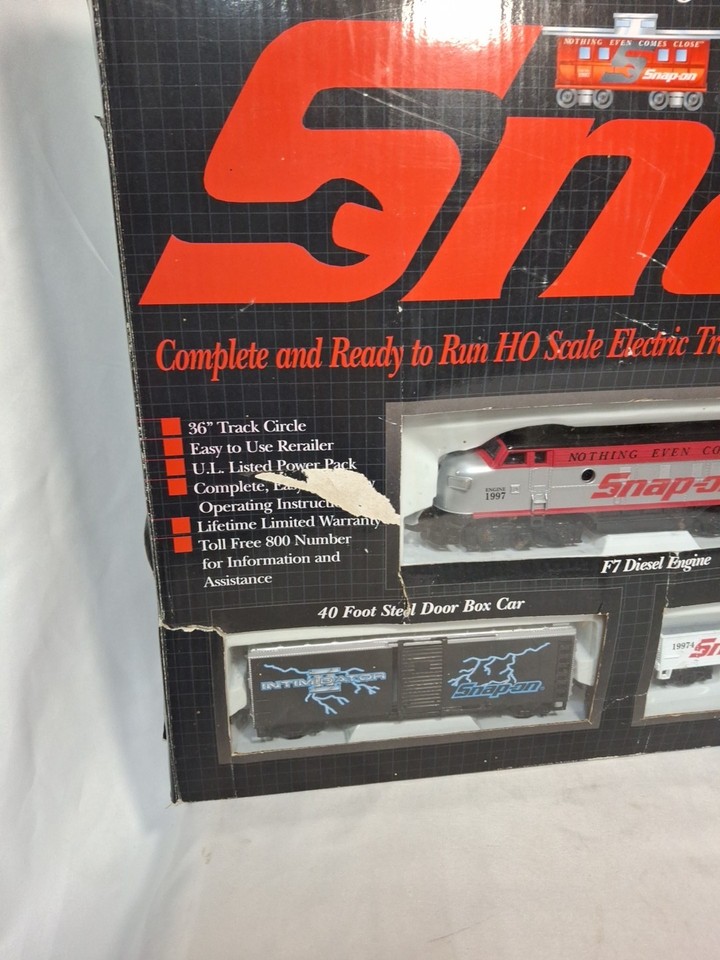Vintage 1997 SNAP-ON TOOLS Toy TRAIN SET LIFE LIKE HO SCALE INTIMIDATOR ...