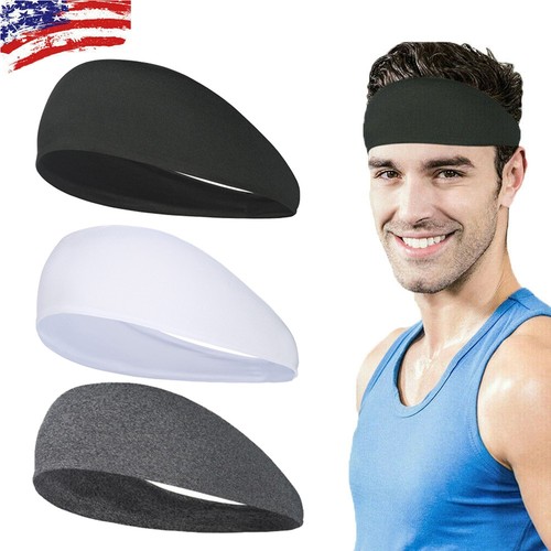 Running Headbands for Women Men Sweat Bands Sweatbands Sports Workout ...