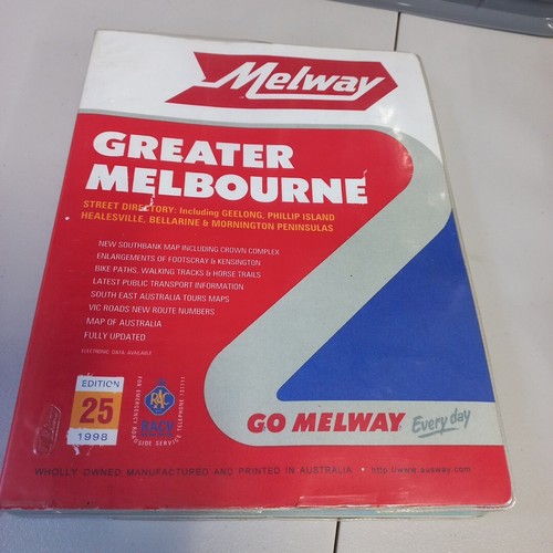 😇 Melway Street Directory 1998 Edition 25 Greater Melbourne Softcover ...