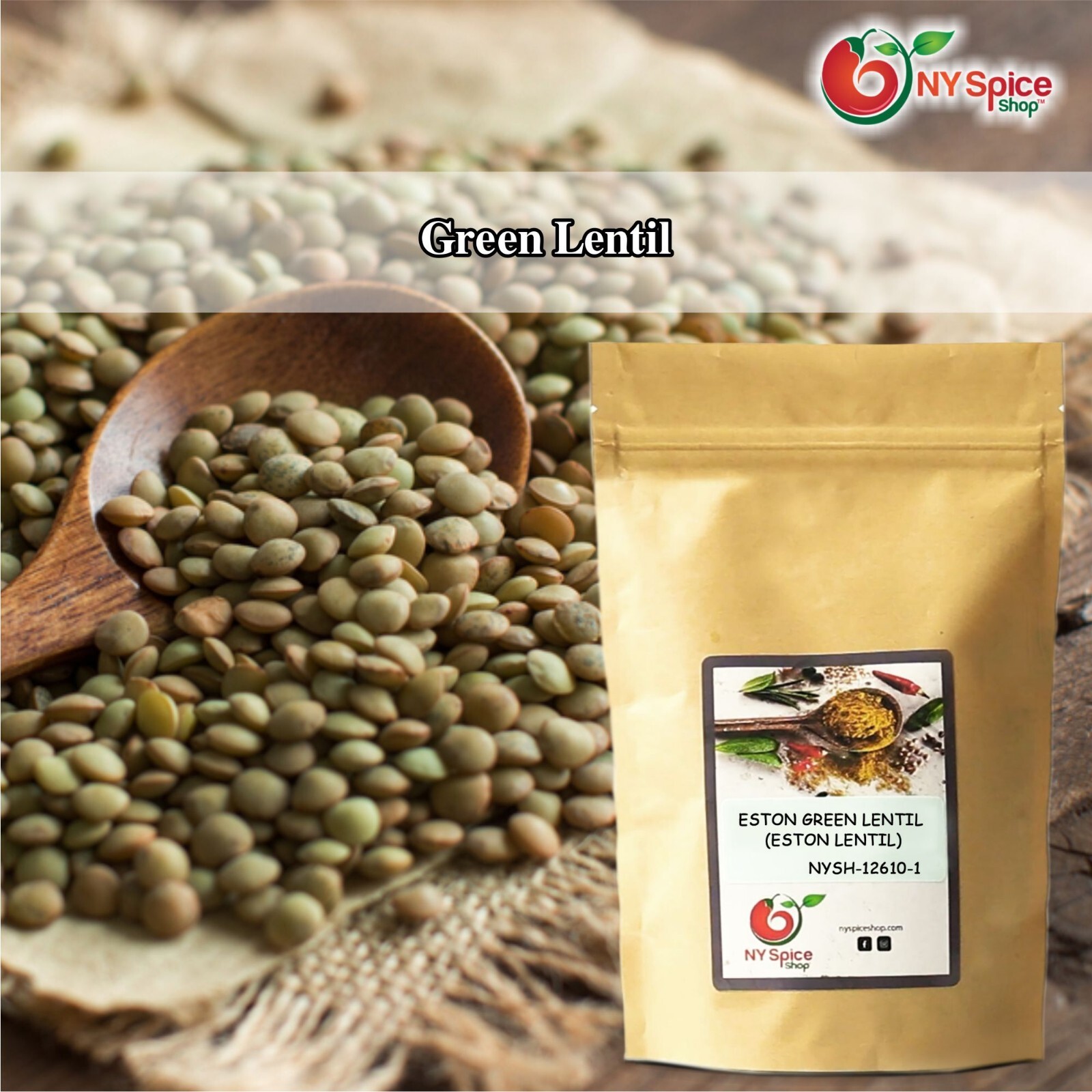 Eston Green Lentil (ESTON LENTIL) Salamanca Lentils Item Weight 1lb-5lb ...