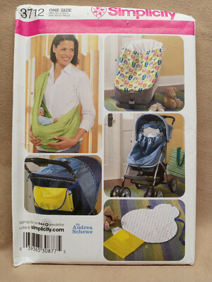 Simplicity 3712 Sewing Pattern for Baby Seat Covers & Sling - UNCUT | eBay