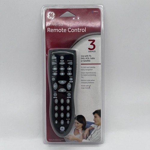 NEW GE Universal Remote Control 3 Device TV Bluray DVR VCR Cable Box ...