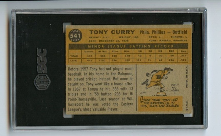 1960 Topps - High # #541 Tony Curry (RC) for sale online | eBay