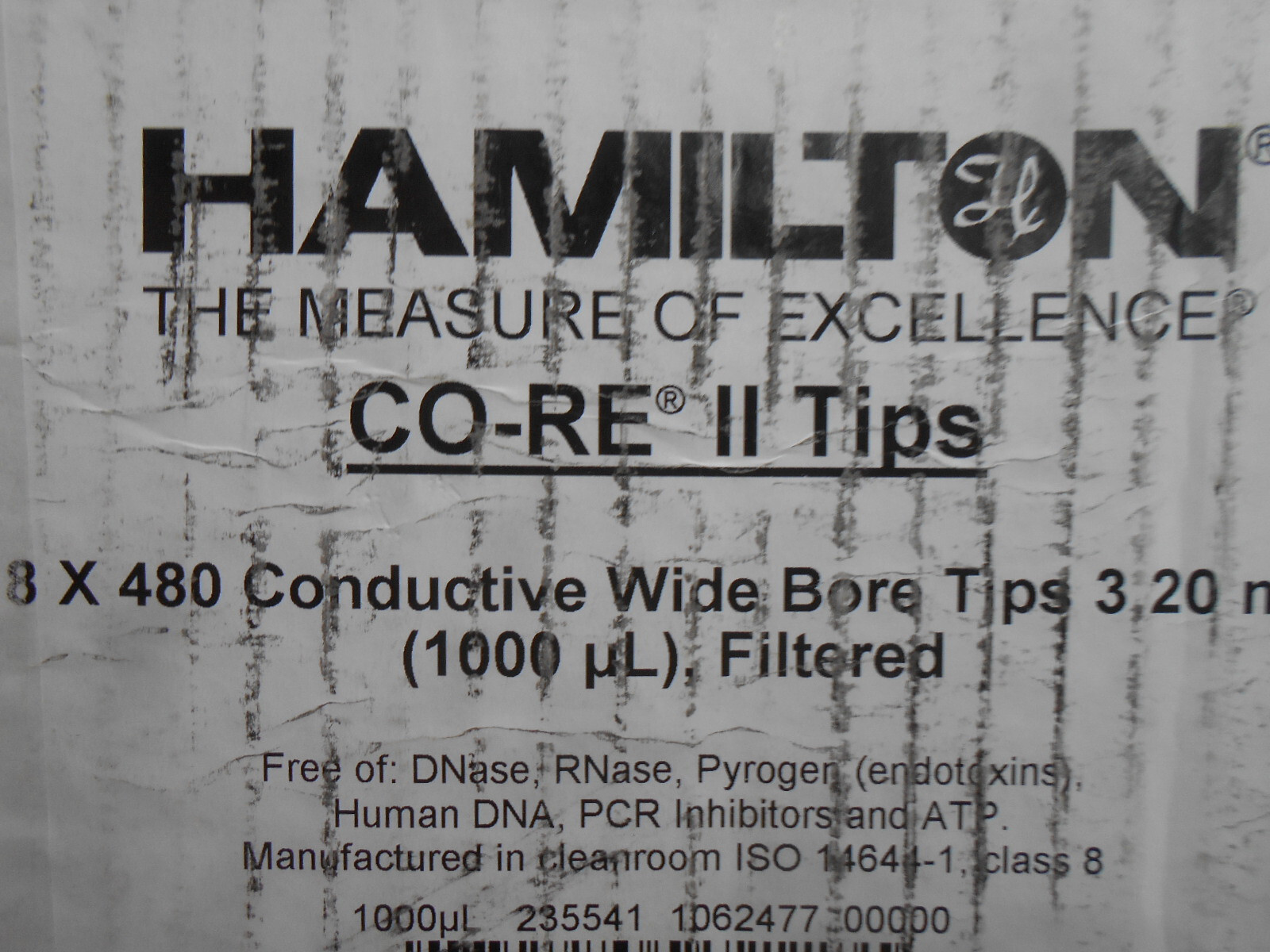 HAMILTON CO-RE II TIPS 4x480 ConductiveWideBore TIPS 3.20mm 1000µL FLTD ...
