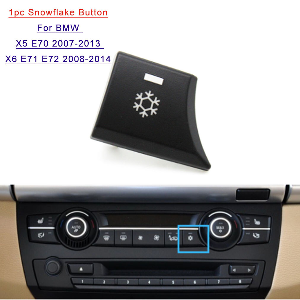 Front Dashboard Central Snowflake Button Cover Trim For BMW X5 X6 E70 ...