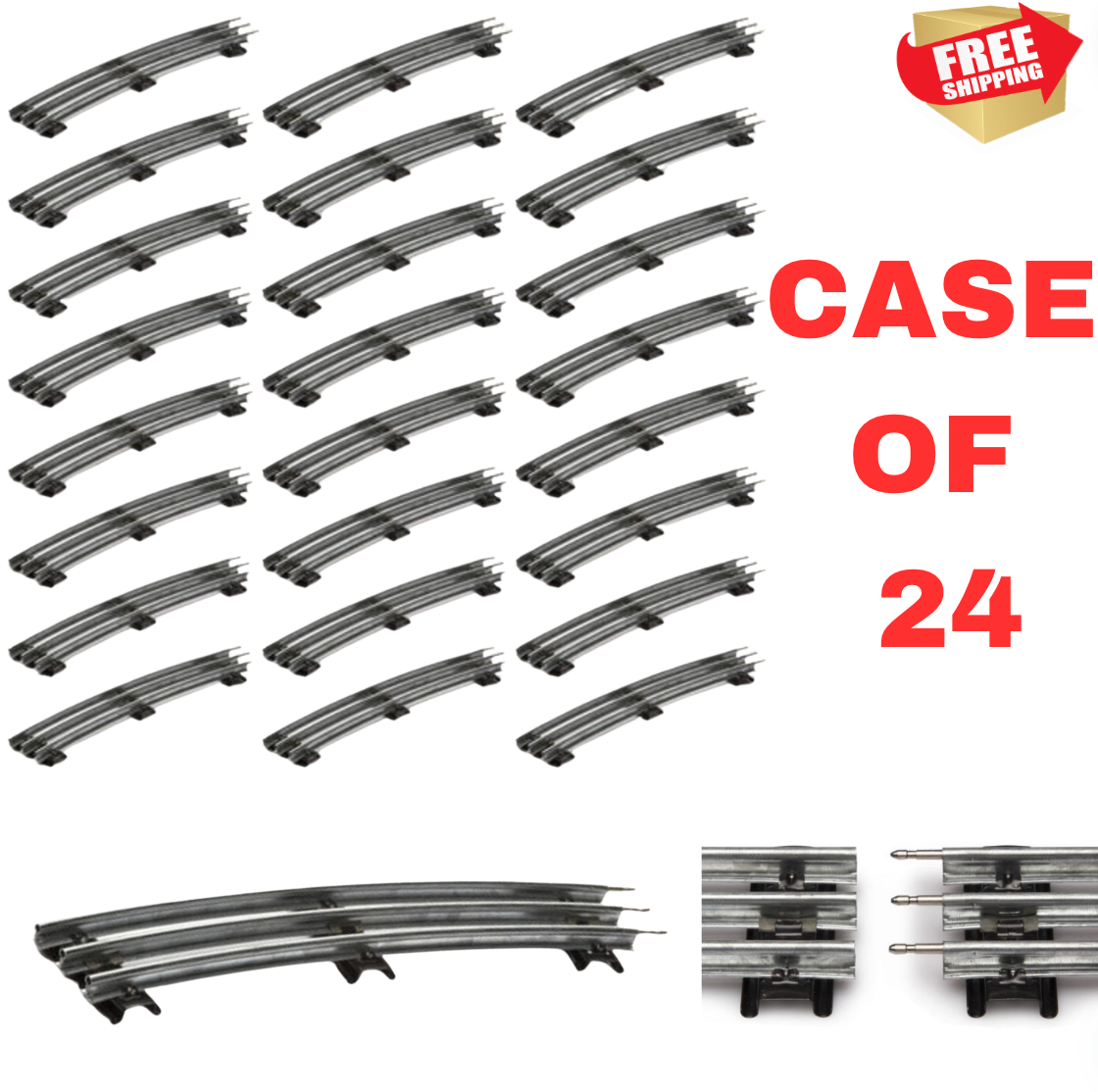 Case of 24 O-54 Curve O Gauge High Tensile Strength Tubular Train ...