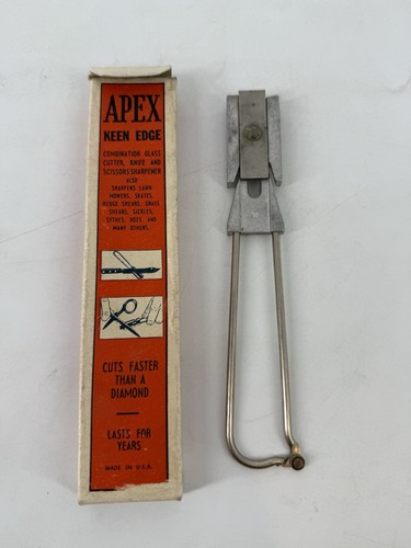 Vintage Apex Keen Edge Combination Glass Cutter Knife & Scissor ...