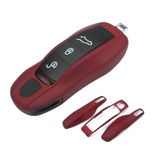 Key Fob Cover Compatible with Porsche Key Shell Key Fob Shell Bordeaux ...