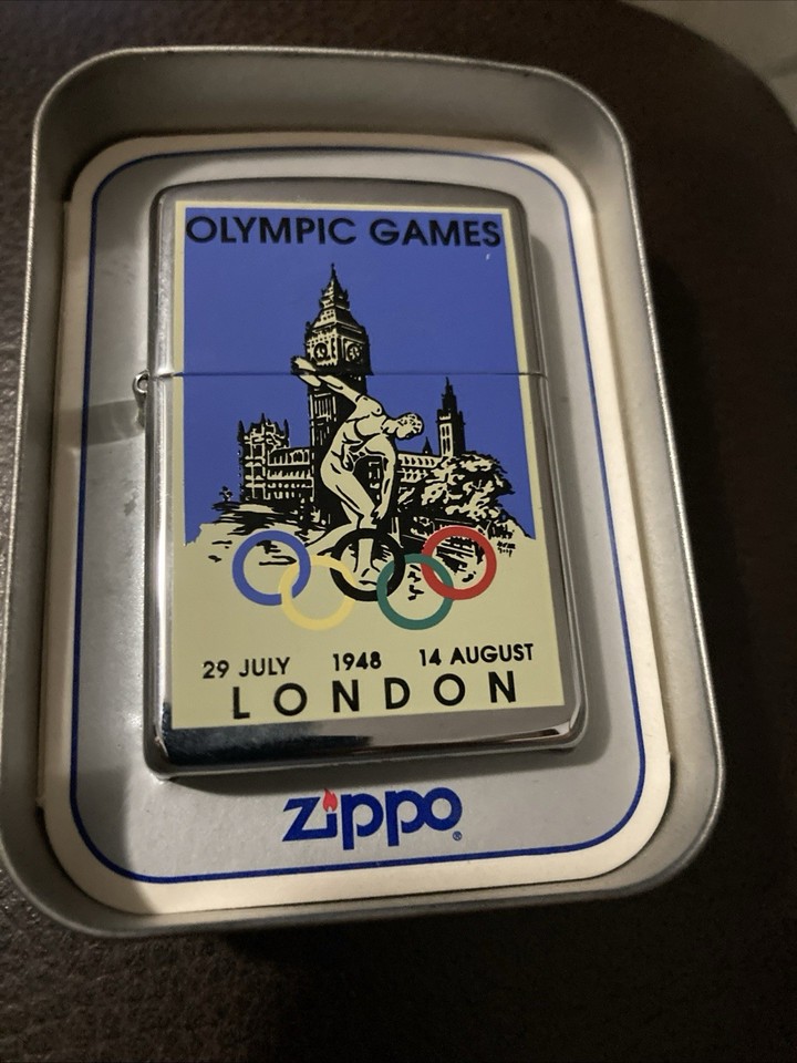 ZIPPO 1996 OLYMPIC GAMES LONDON LIGHTER WITH Tin | eBay