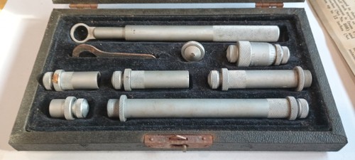 Vintage Central Tool Co. Inside Micrometer Set Original Box and Data ...