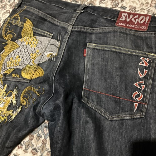 Sugoi Japanese Denim Embroided Jeans Size 34 | eBay