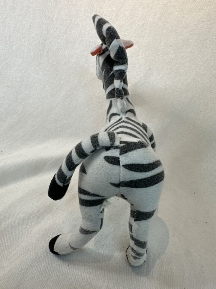 Madagascar Marty Striped Plush Zebra Stuffed Animal Toy 9" Long Hard ...
