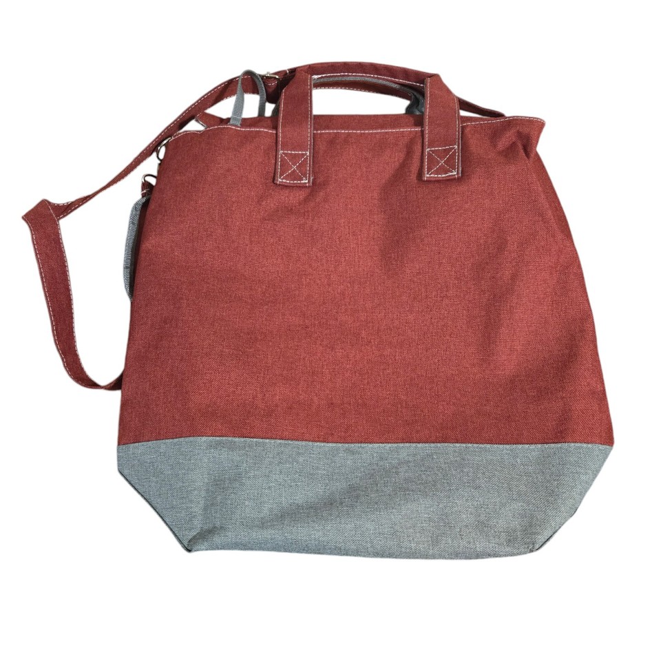 Lock & Lock Insulated Cooler Tote Bag Red Gray New 17x17” | eBay