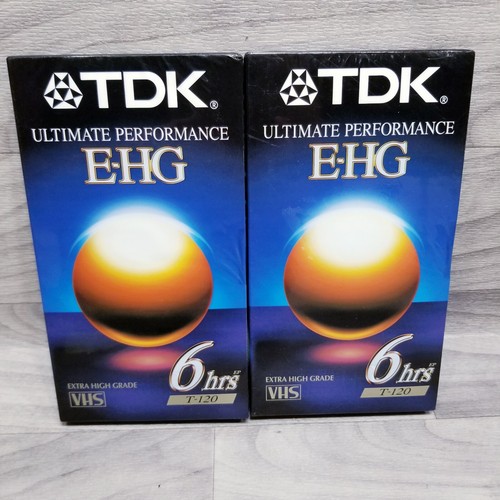 (2) TDK Ultimate Performance E-HG 6-Hours T-120 VHS Tapes New Sealed | eBay