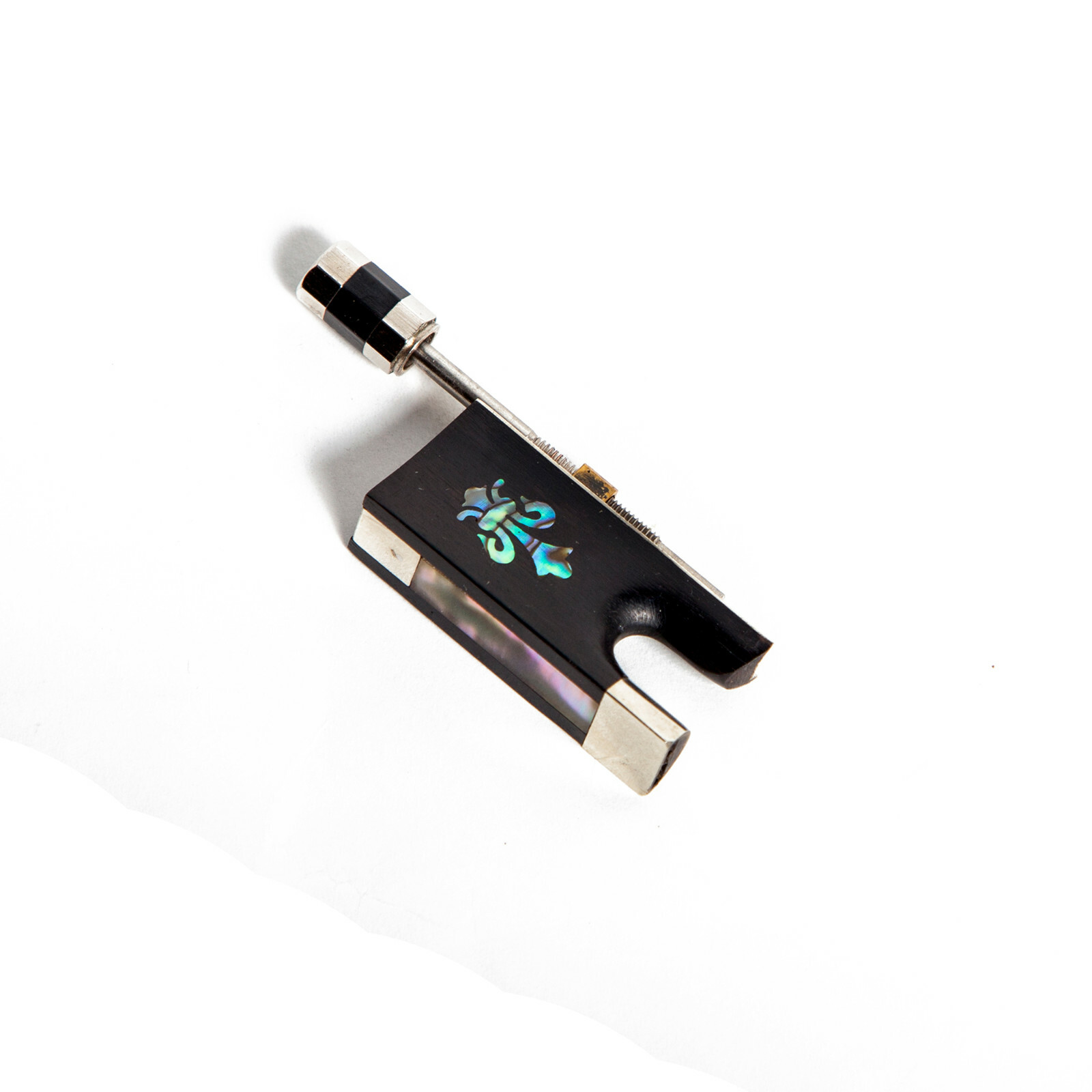 4/4 Full Size Violin Ebony Bow Frog Abalone fleur de lys Design Violin ...