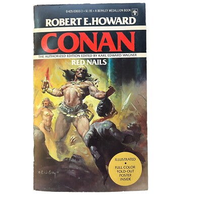Conan - Red Nails - RE Howard 1977 Paperback - Kelly Cover | eBay