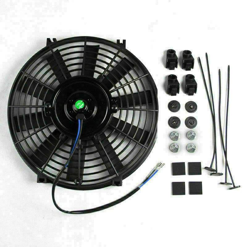 80W Universal 10" Inch Straight Blade Electric Radiator Cooling Thermo ...